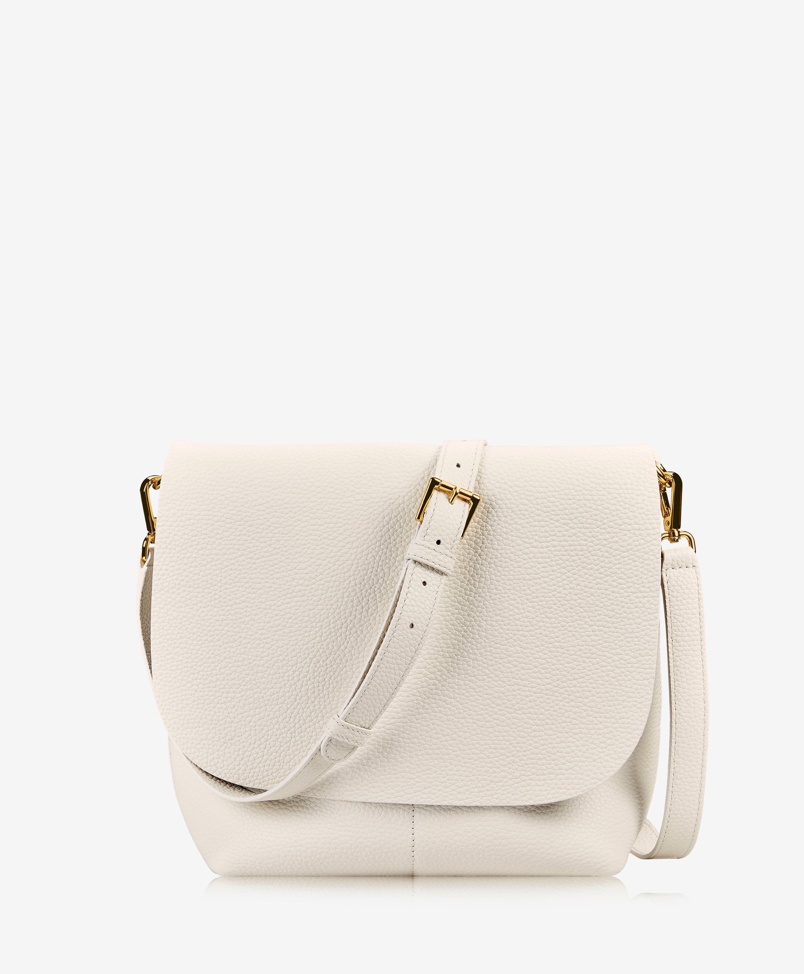 Andie Crossbody | Ivory Pebble Grain Leather