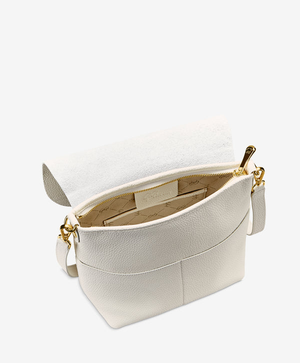 Andie Crossbody | Ivory Pebble Grain Leather
