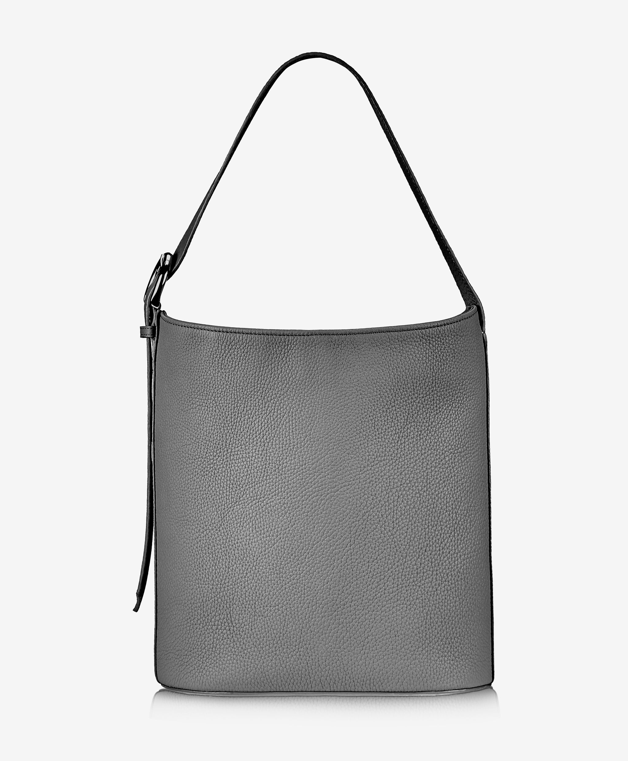 Avery Bucket | Graphite Pebble Grain Leather