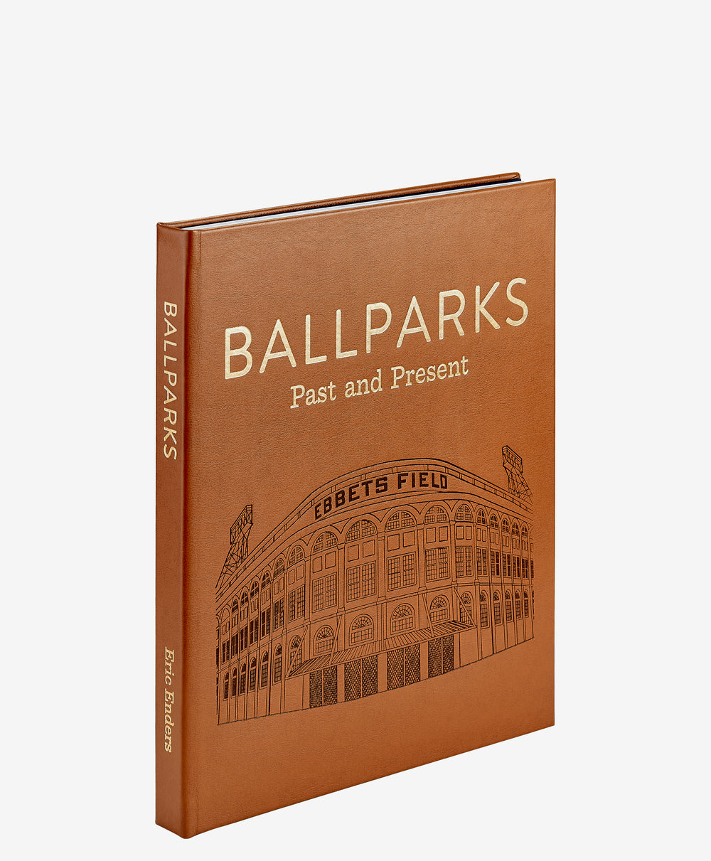 Ballparks Past and Present | Tan Bonded Leather