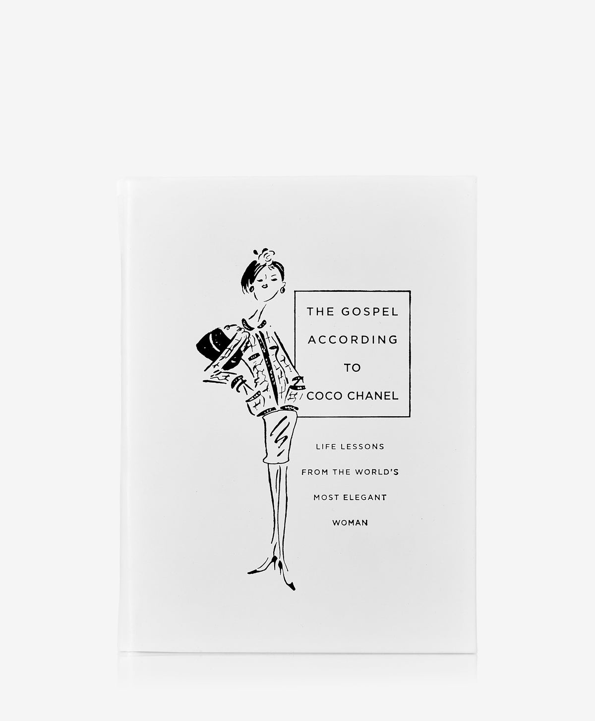 Coco Chanel Book | White Bonded Leather