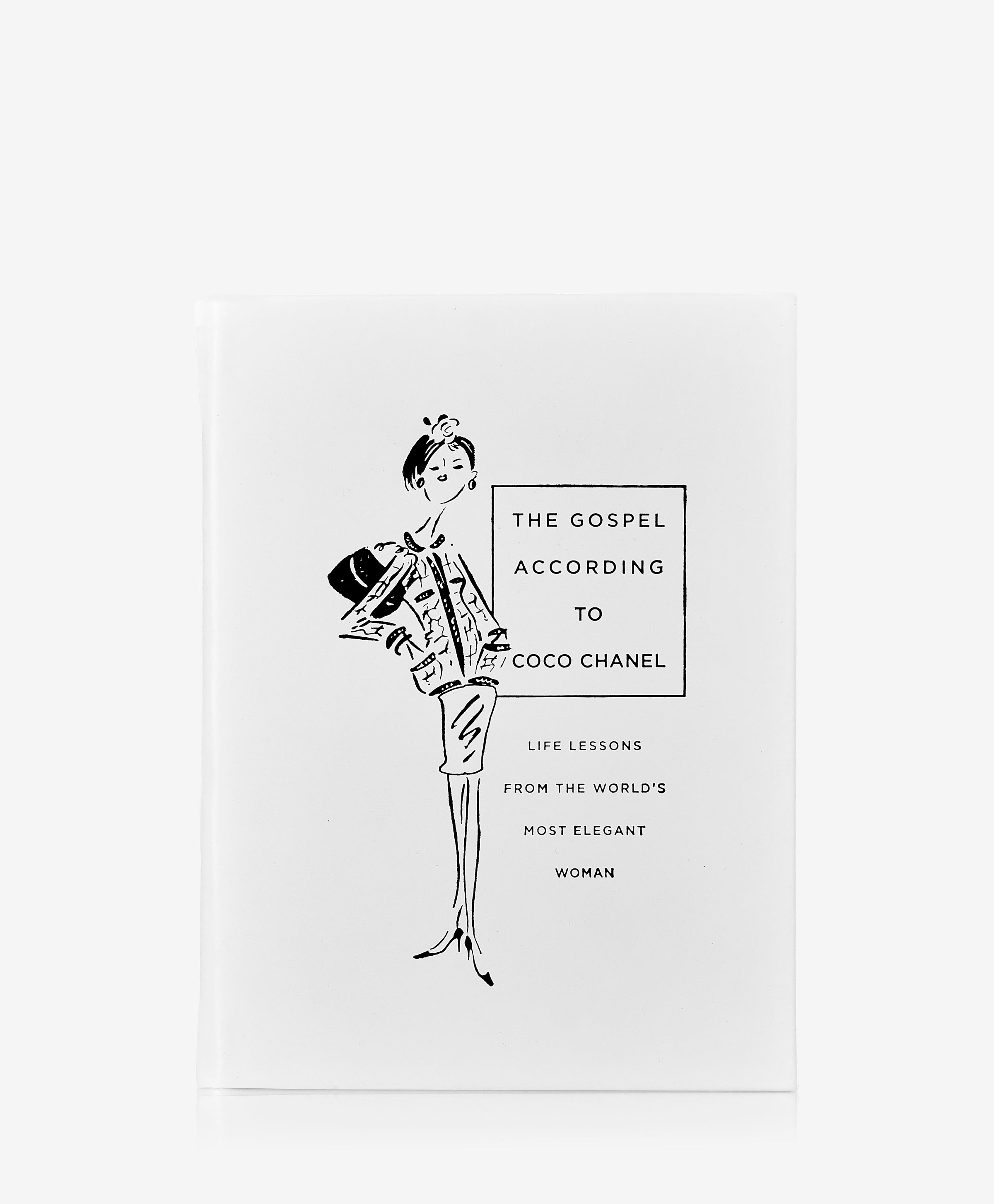 Coco Chanel Book | White Bonded Leather