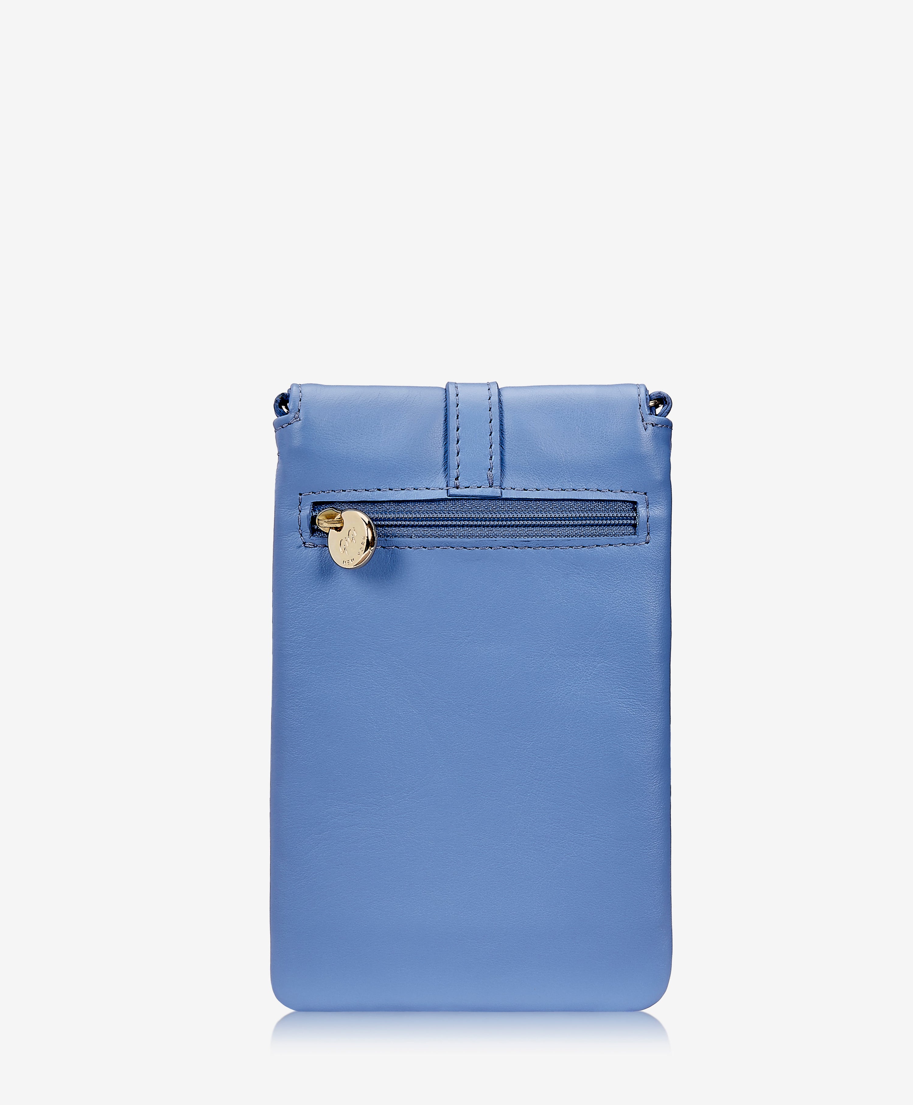 Emmie Phone Crossbody | French Blue European Calfskin Leather