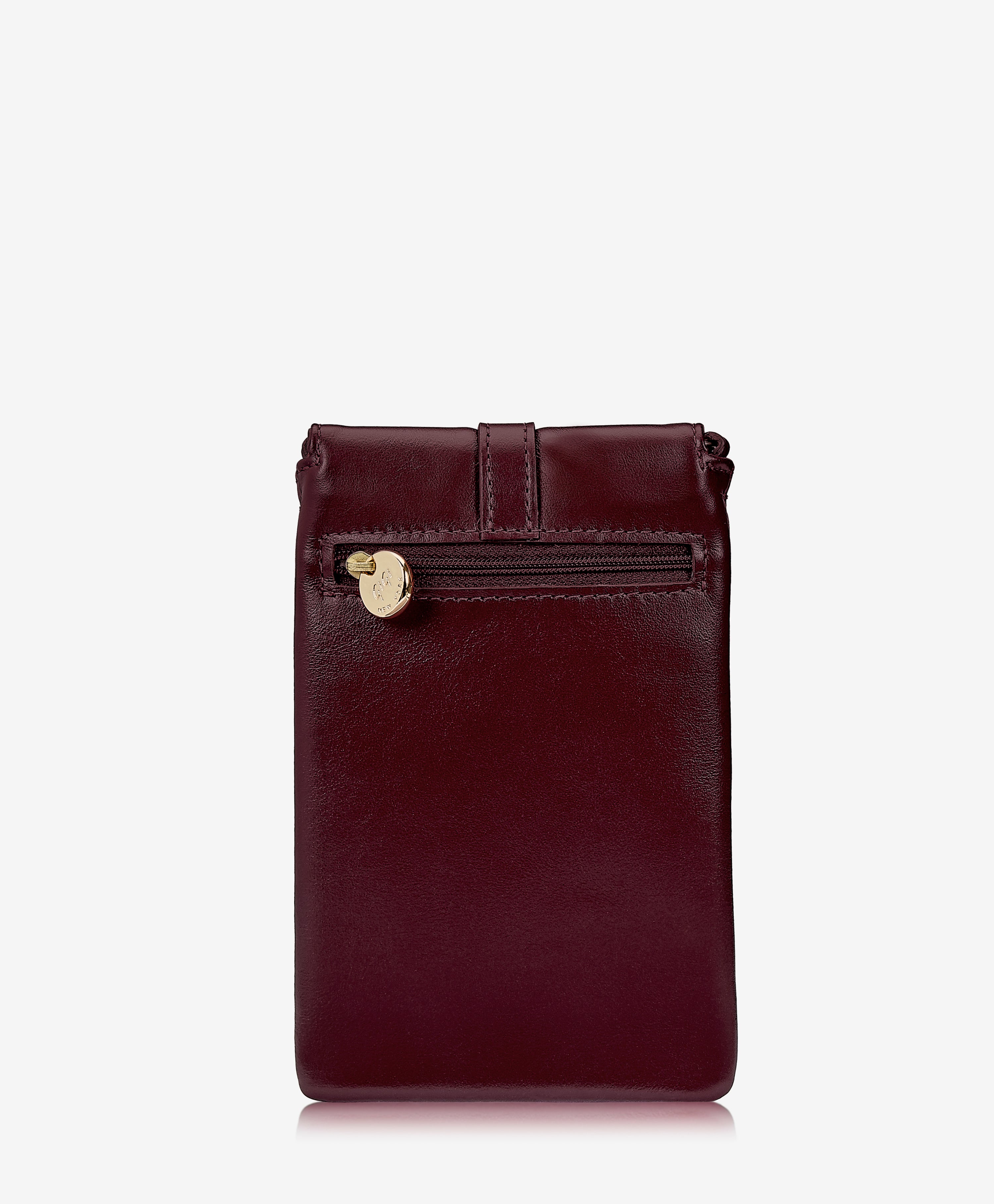 Emmie Phone Crossbody | Bordeaux European Calfskin Leather