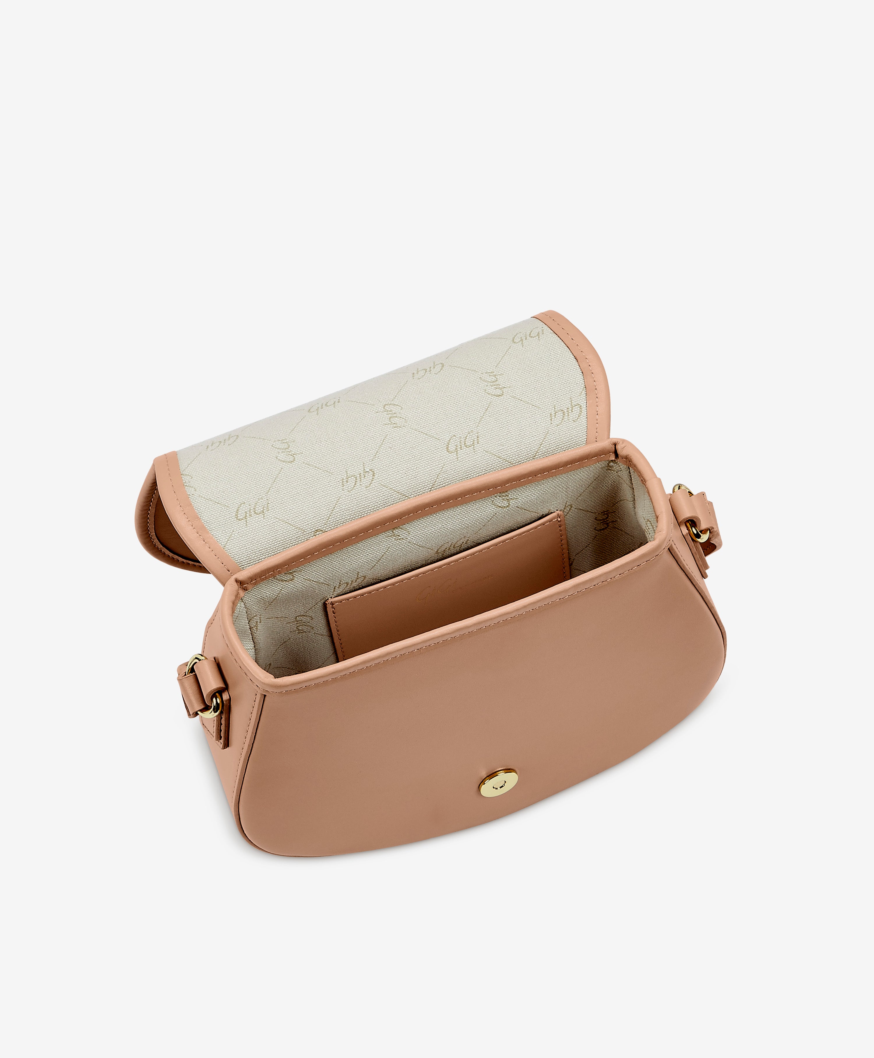 Jenni Saddle Bag | Cappuccino European Calfskin Leather