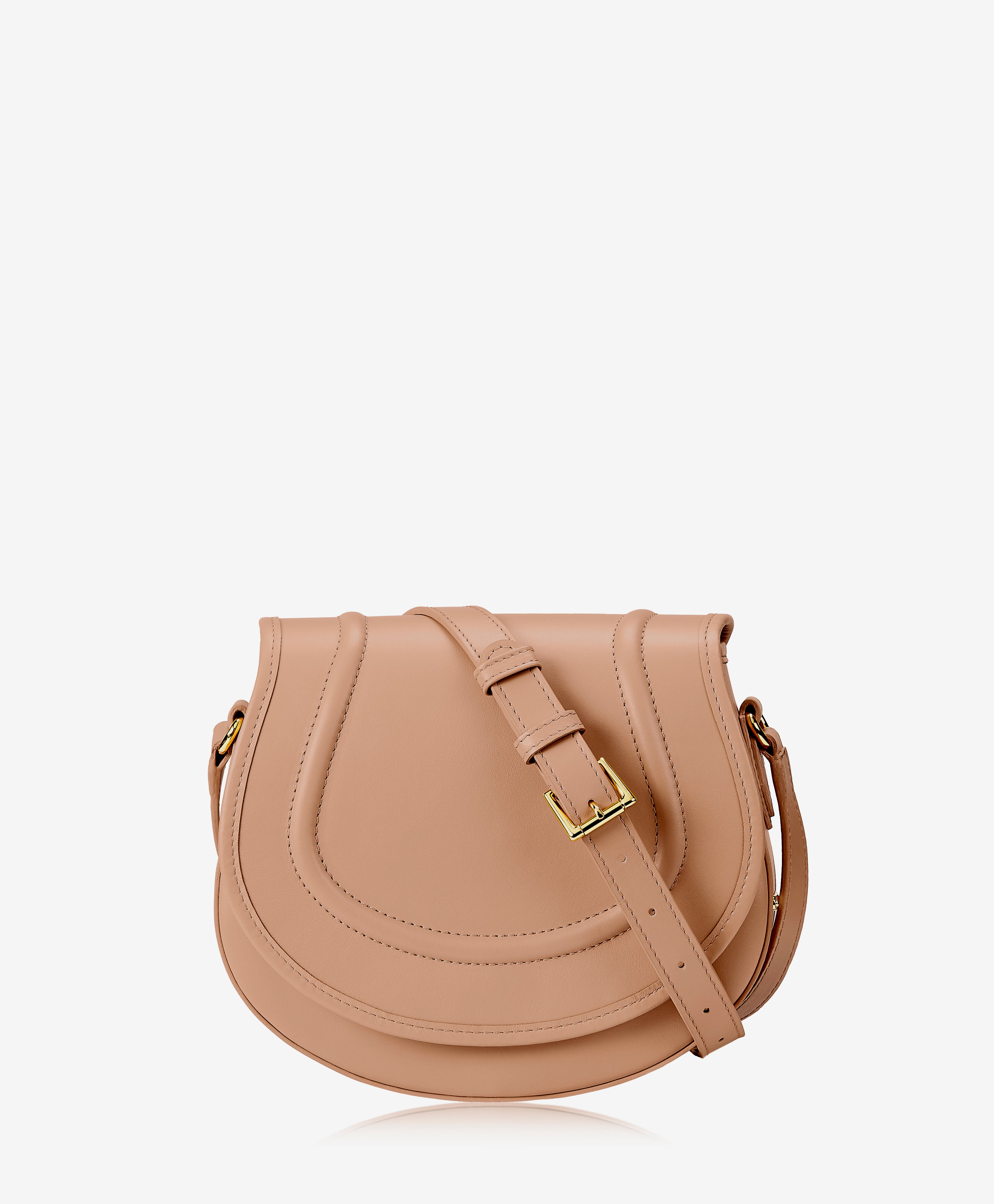 Jenni Saddle Bag | Cappuccino European Calfskin Leather