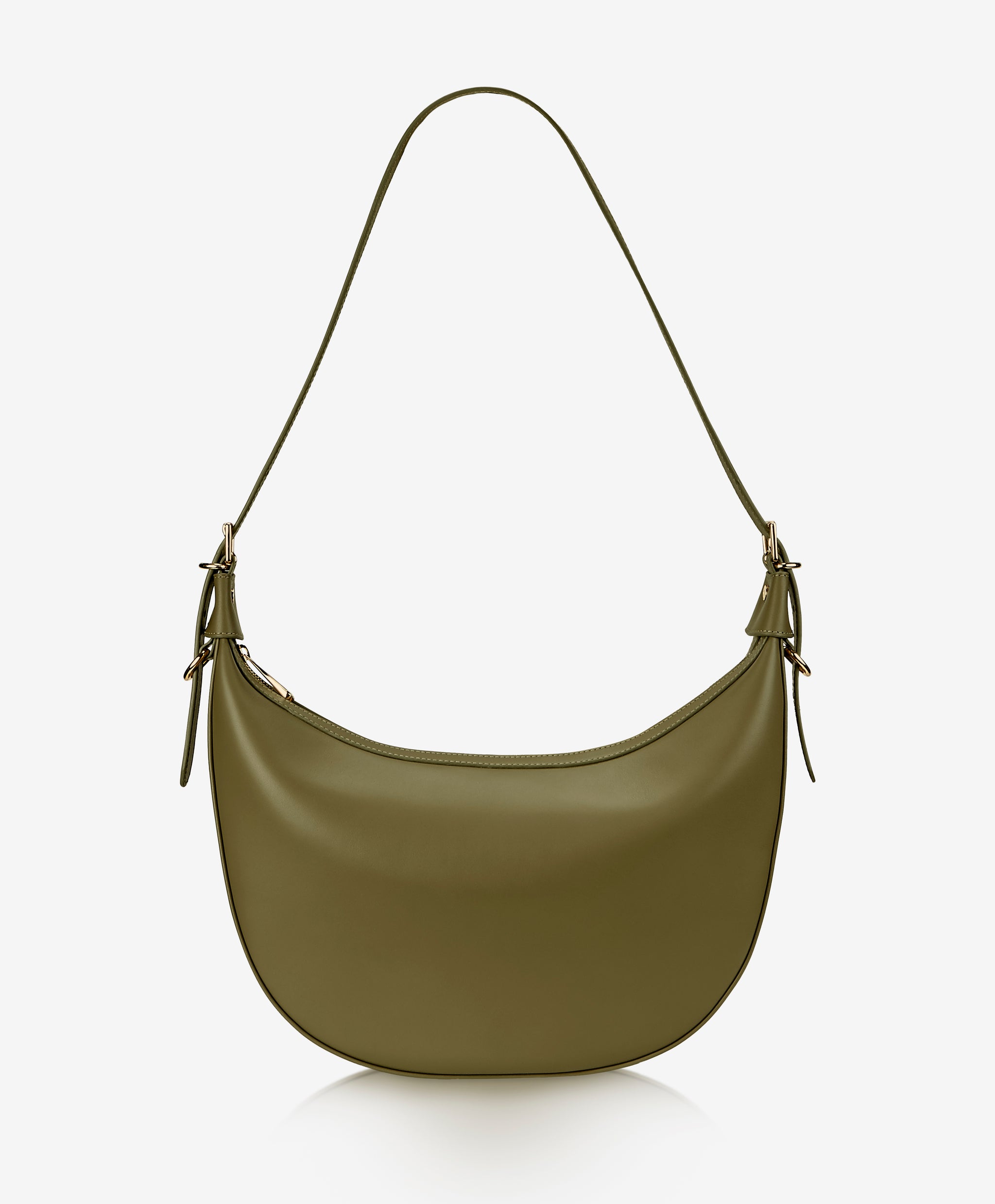 Reagan Hobo | Olive European Calfskin Leather