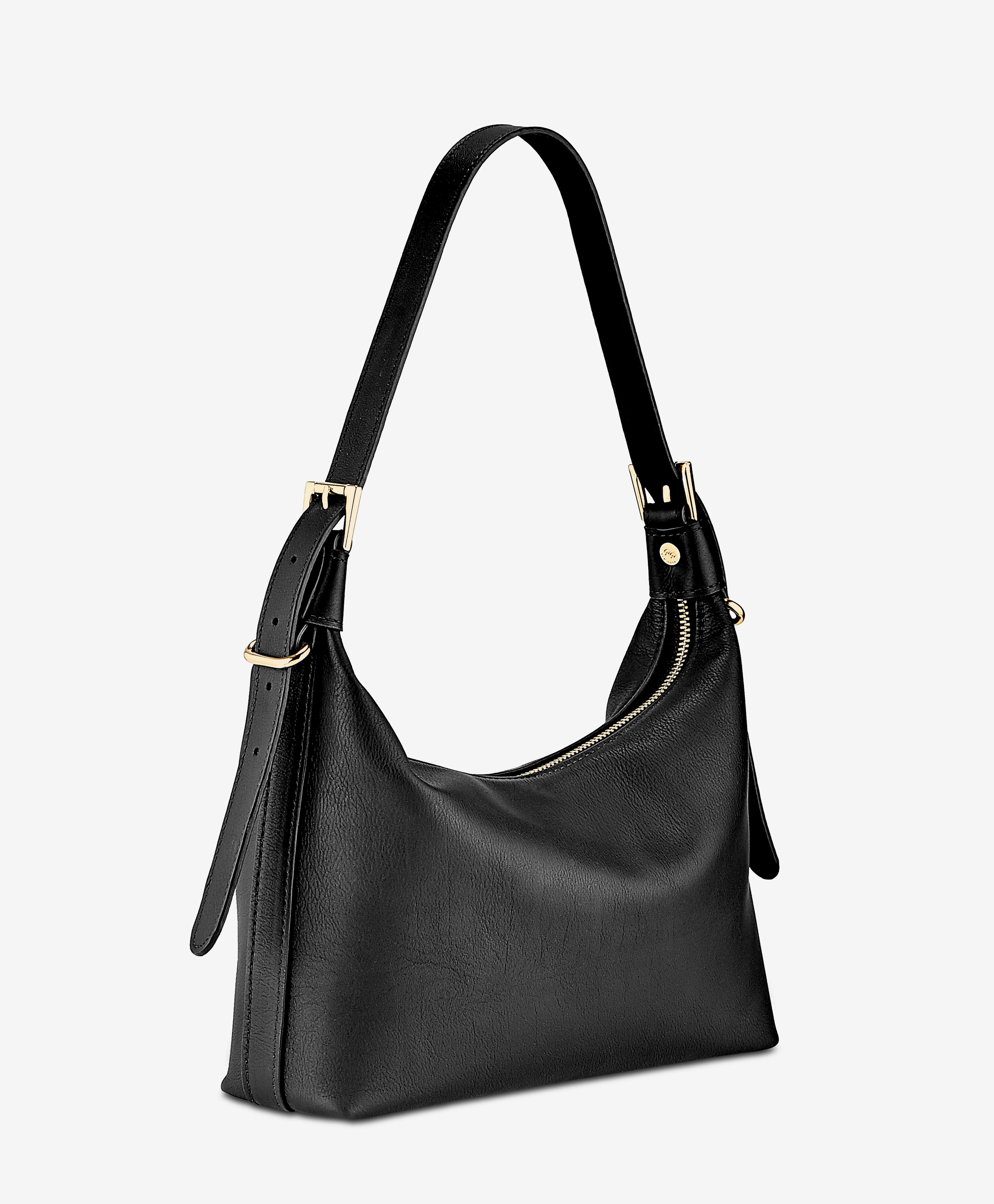 Blake Shoulder Bag | Black European Calfskin Leather