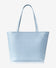 Isla Tote | Light Blue Woven Italian Leather
