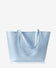 Isla Tote | Light Blue Woven Italian Leather