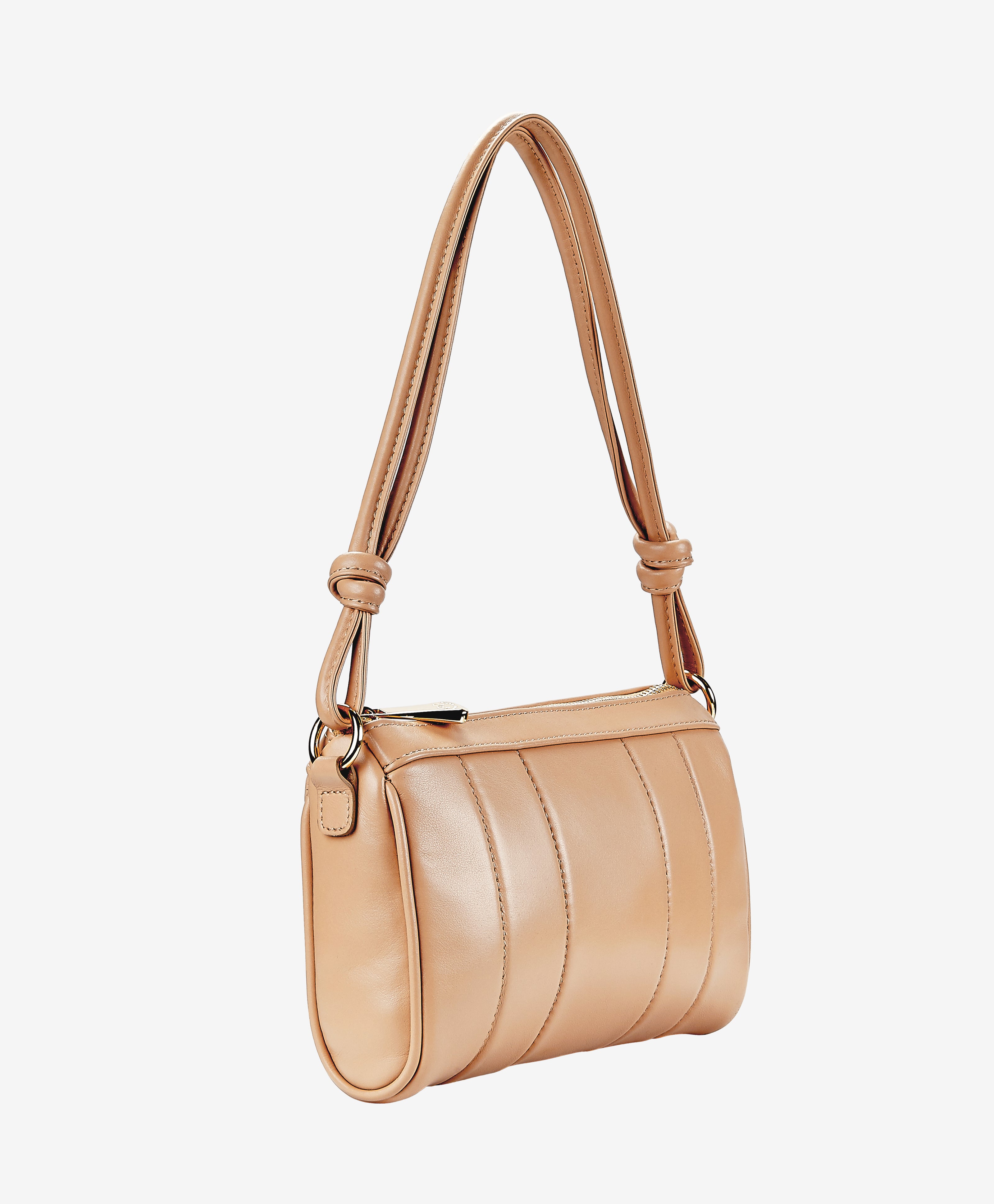 Maggie Shoulder Bag | Cappuccino Italian Calfskin Leather