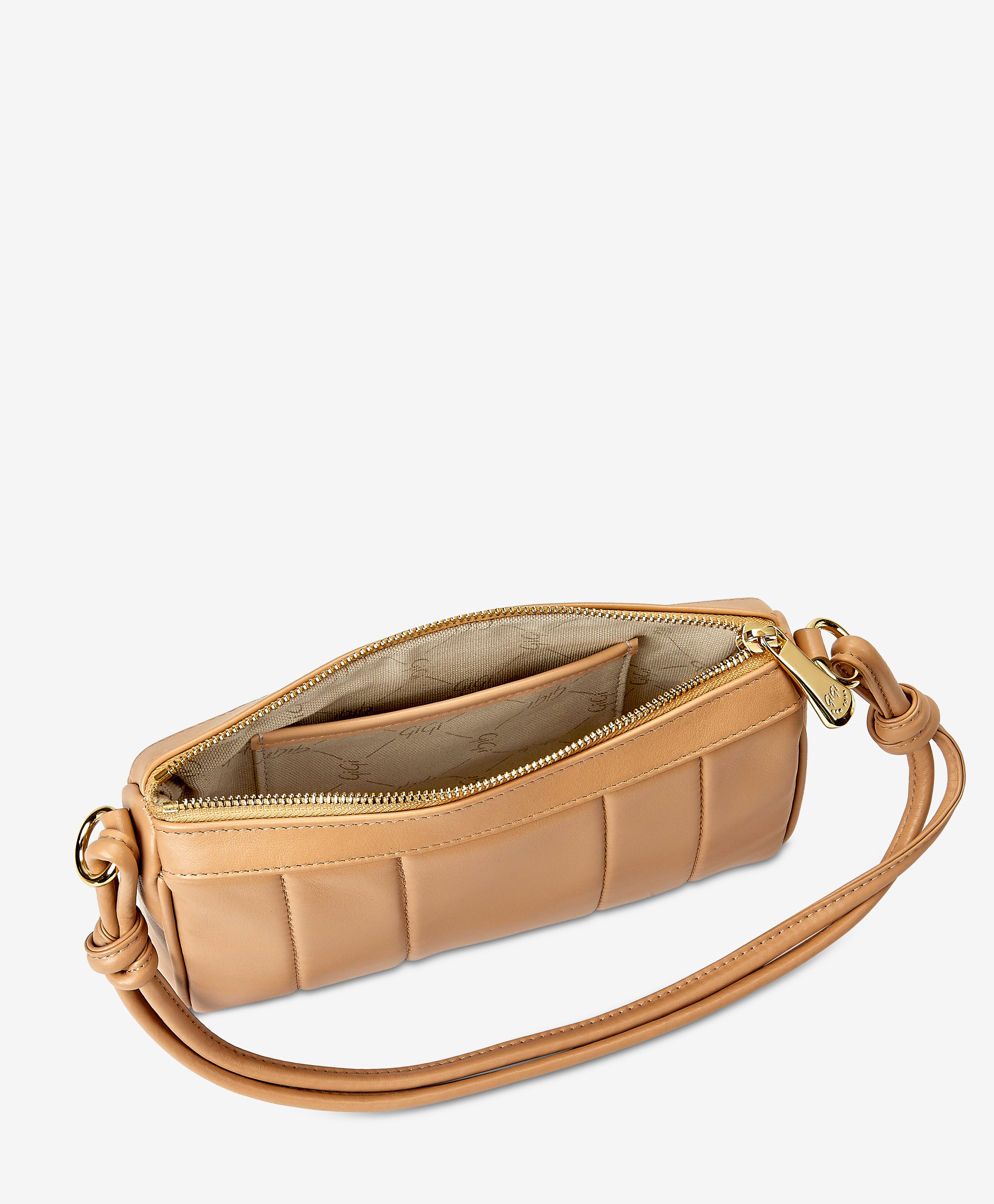 Maggie Shoulder Bag | Cappuccino Italian Calfskin Leather